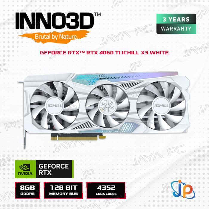 Promo VGA INNO3D GeForce RTX 4060 Ti ICHILL X3 White 8GB - 8 GB GDDR6 ...