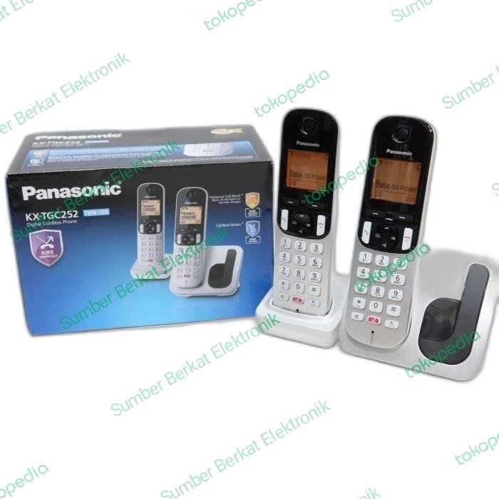 Jual Telpon Rumah Panasonic Telepon Wireless Panasonic KX-TGC252 Silver ...