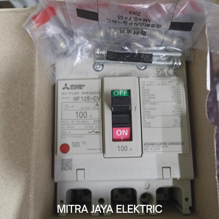 Jual MCCB / NFB MITSUBISHI 3P 100A NF125-CV 3P 100A ORIGINAL - Kota Bandung - Mitra Jaya ...