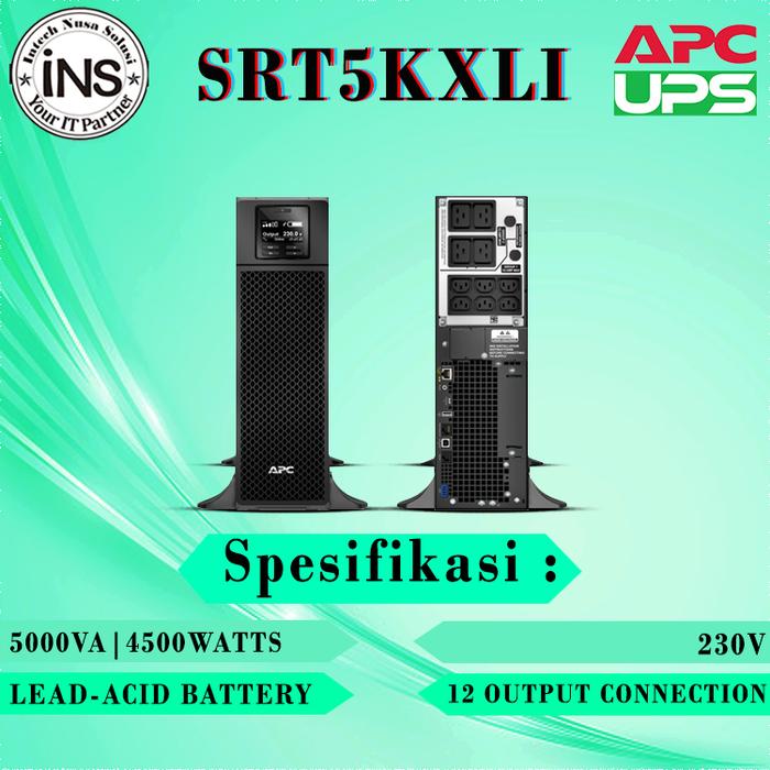 Jual UPS SMART APC SRT5KXLI 5000VA 4500WATTS 230V - Jakarta Pusat - Intech Nusa Solusi | Tokopedia