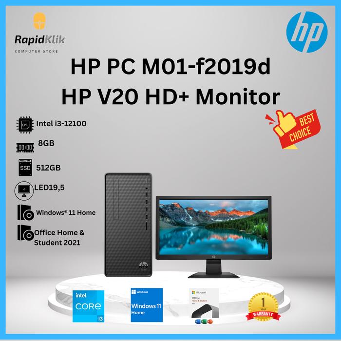 Jual PC DEKSTOP HP PC M01-F2019D HP V20 HD+ MONITOR - Jakarta Pusat ...