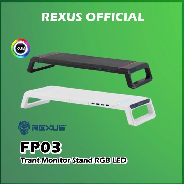 Jual Rexus FP03 FP-03 Trant Monitor LCD Stand RGB LED with USB 3.0 ...