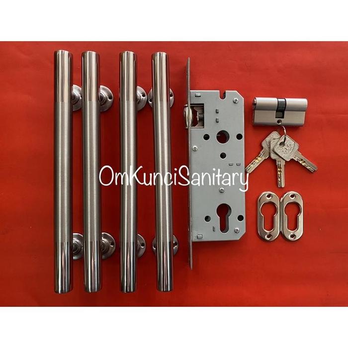 Jual Pull Handle Pintu Tarikan Pintu Double Bulat Panjang 25cm Set ...