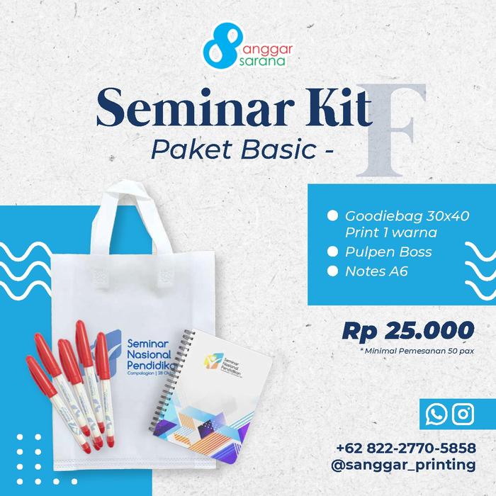 Jual PAKET SEMINAR KIT (PULPEN, NOTEBOOK, GOODIE BAG, SERTIFIKAT ...