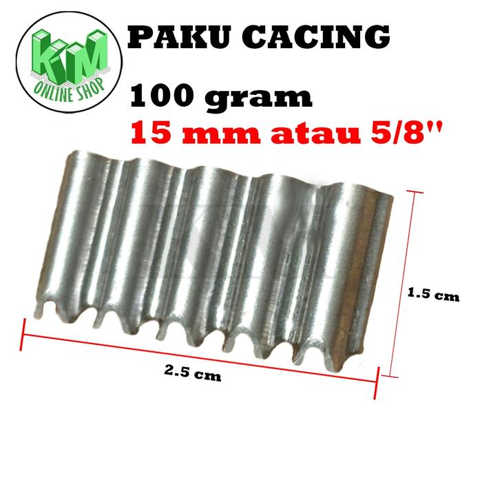Promo Paku Cacing 9 mm / 12 mm / 15 mm isi 100 Gram /Paku Papan Pecah ...