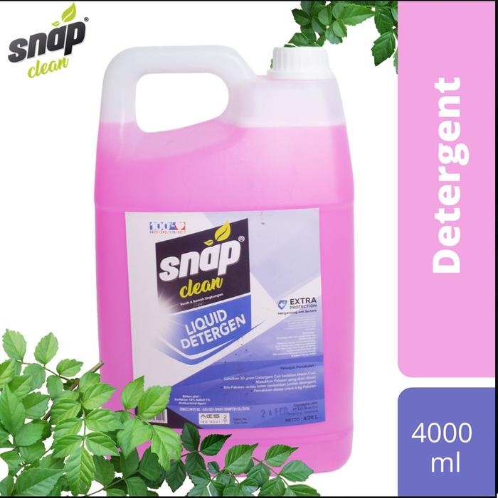 Jual Deterjen cair Snap Clean 4 Liter (Kurir Instant) - Jakarta Pusat ...