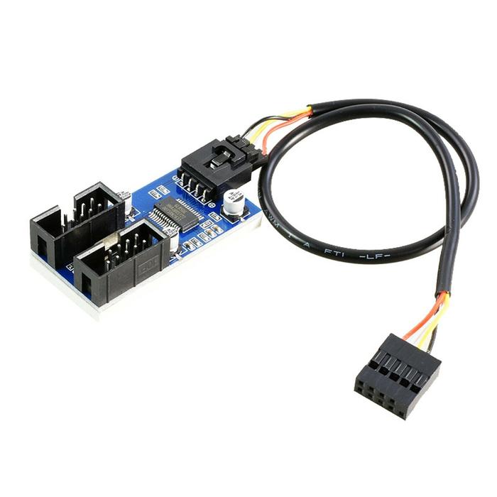 Jual 9 Pin USB Splitter Front Panel Header Cabang Motherboard 9Pin Hub ...
