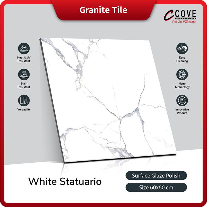 Jual Granite Tile White Statuario Granit Lantai 60x60 - Jakarta Pusat ...