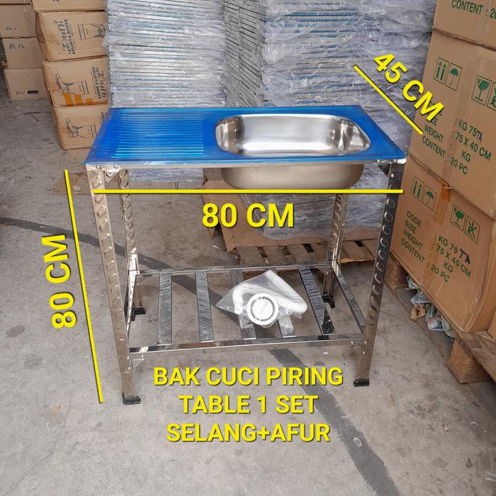 Jual Bak Cuci Piring 1 set /Kitchen Sink Stainless Steel/Table Pakai ...