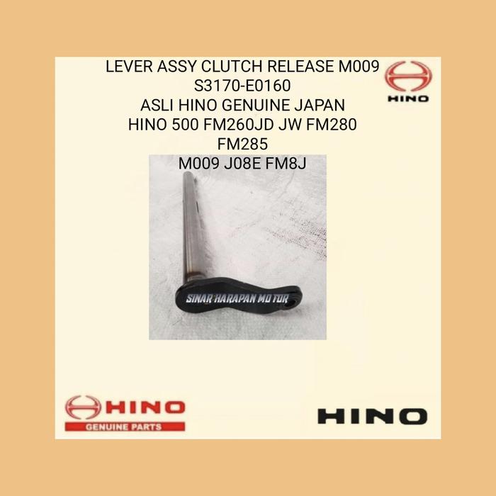Jual LEVER ASSY HINO M009 S3170-E0160 ASLI AS RUMAH DEKLARHAR CLUTCH ...