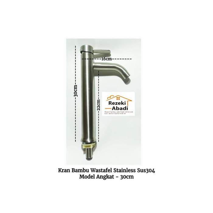 Jual Kran Bambu Wastafel Stainless Sus304 / model Angkat / Kran Cuci ...