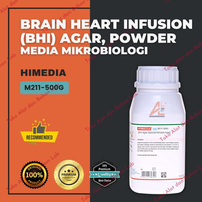 Jual Brain Heart Infusion (BHI) Agar, powder, Media Mikrobiologi, 500 ...
