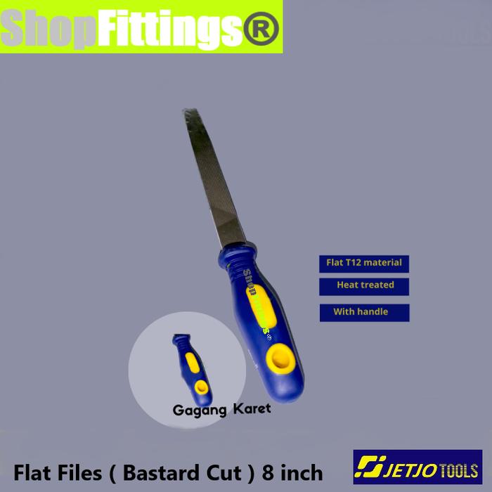 Jual Kikir Plat Gepeng 8 Inch Kasar Halus Flat File Smooth Bastard Cut ...
