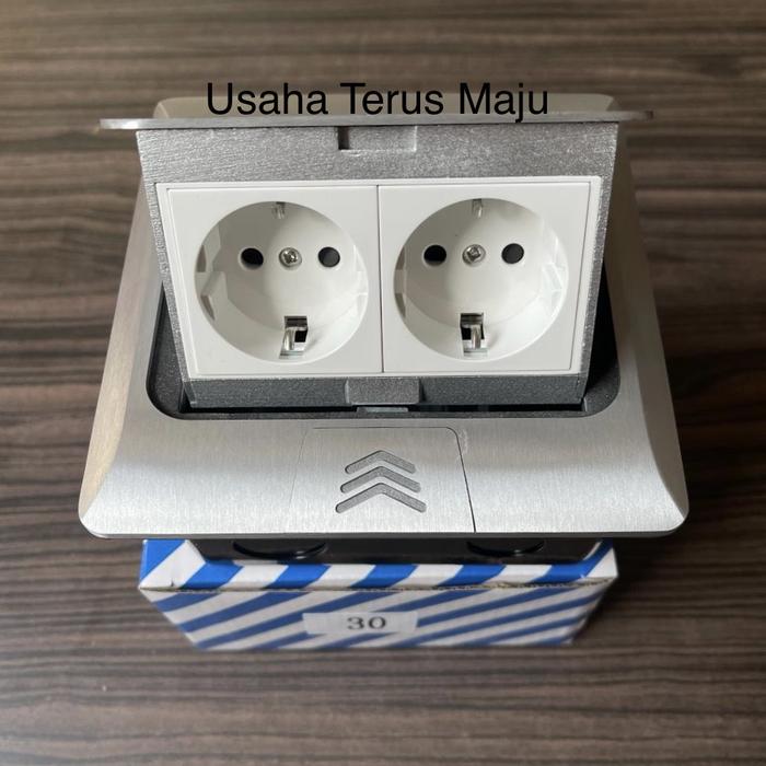 Jual STOP KONTAK LANTAI TANAM FLIP UP/ STOP KONTAK DATA, TELP & USB ...