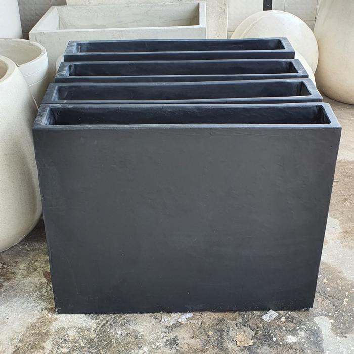 Jual pot teraso pot planter box halus hitam doff 1m x 20cm x 80 - Kota ...
