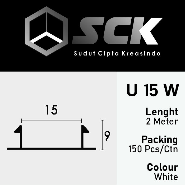 Jual Tali air / U channel / Groove joint SCK U15 W UPVC - Jakarta Utara - SCK Cornerbead Kelapa ...