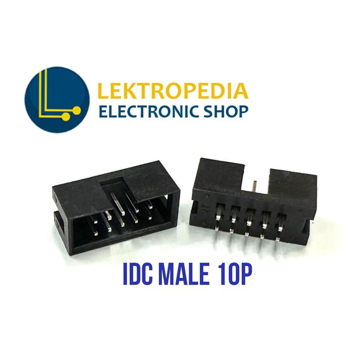 Jual IDC 10pin Male Box lurus Header 2x5 10 pin Soket Socket lurus DC3 ...