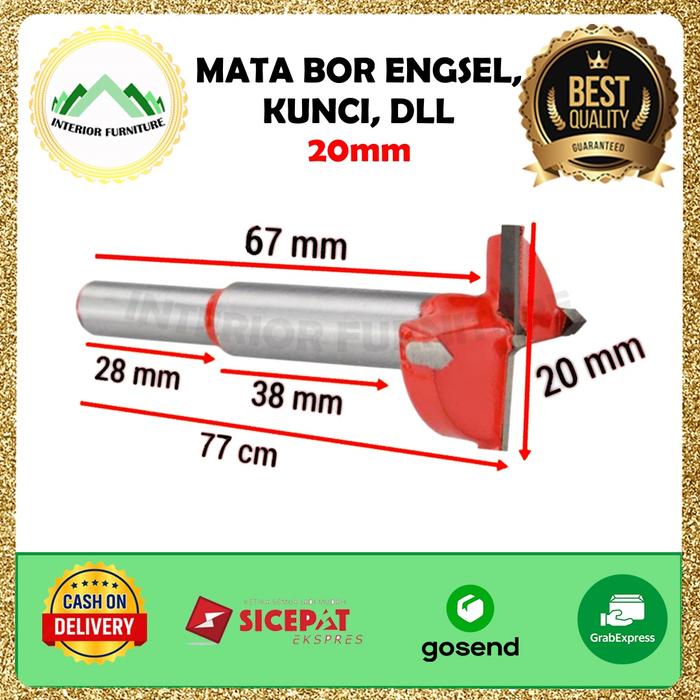 Jual Mata Bor Engsel Sendok / Matabor Kayu - 20mm - Jakarta Barat ...