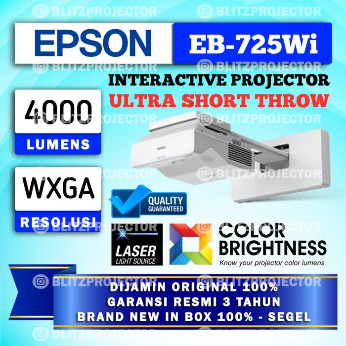 Jual Proyektor Epson EB-725Wi WXGA 3LCD Interactive Laser Projector LCD - Jakarta Pusat - Blitz ...