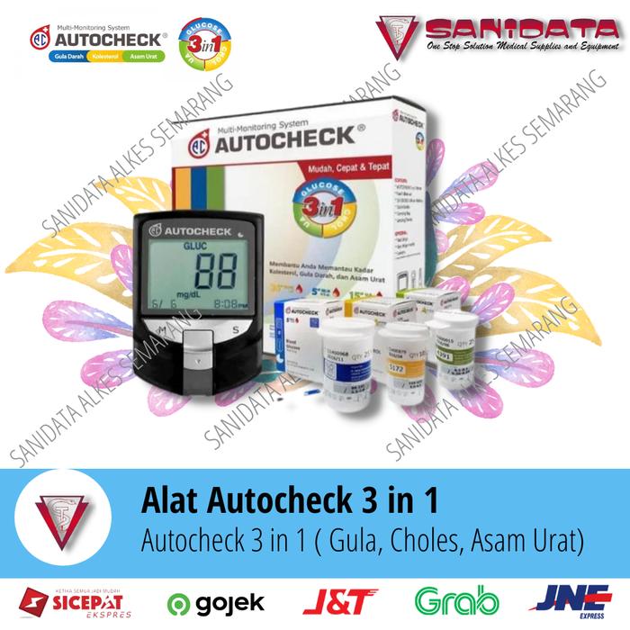 Jual Autocheck 3 in 1 Glucometer, Cholesterol, Uric acid - Kota ...