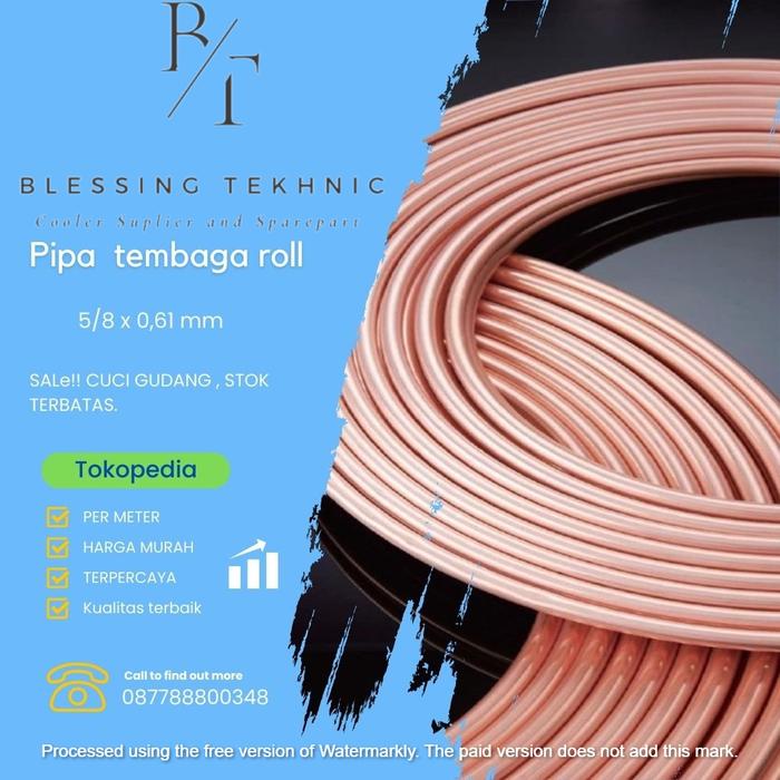 Jual Pipa tembaga roll 5/8 x 0,61 mm x 15 m ARTIC / PER METER - Jakarta ...
