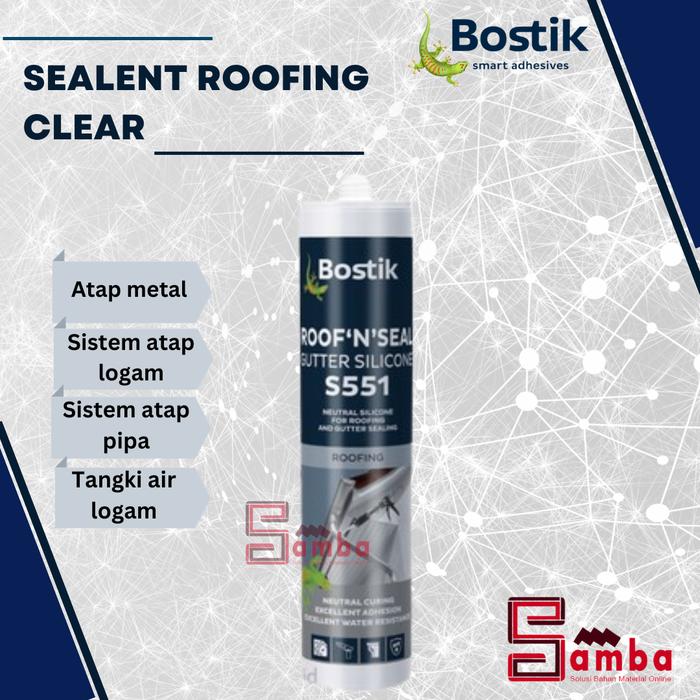 Jual Lem Sealent Bostik Silicone Roof & Gutter S551 silikone atap selokan - Kota Tangerang ...
