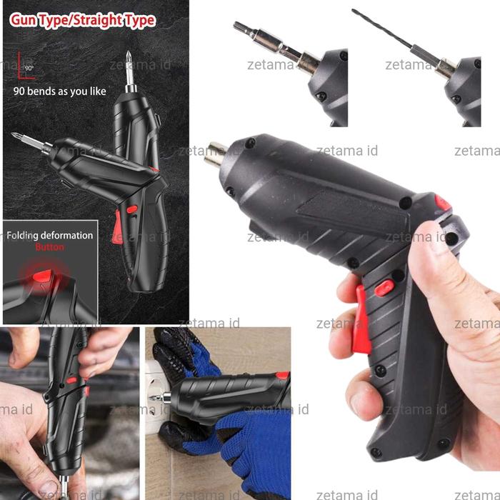 Jual Obeng Listrik Cordless Portable Usb Charging Obeng Elektrik Multi ...