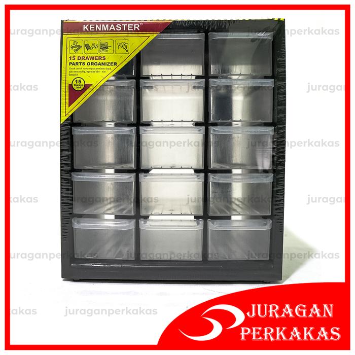 Jual KENMASTER Rak Komponen 15 Slot Laci Partisi / Kotak Spare Part ...