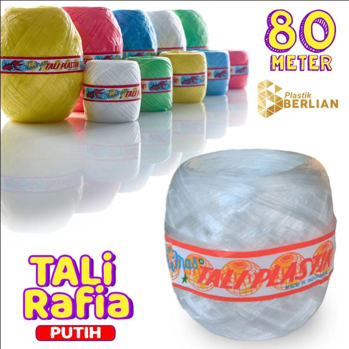 Jual Tali Rafia Kecil / Tali Plastik Warna Warni Panjang 80 meter ...