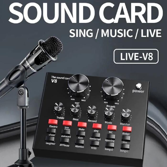 Jual Sound card V8 Mixer Bluetooth SoundCard V8 Audio Soundcard V8 ...