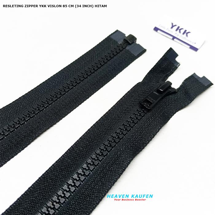 Jual Resleting Zipper YKK Vislon 85 cm Atau 34 inch Hitam Set Open End - Kota Malang - Heaven ...