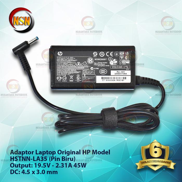 Jual Adaptor Charger Original Laptop HP 19.5V 2.31A DC 4.5*3.0 mm Blue Pin - Jakarta Pusat ...