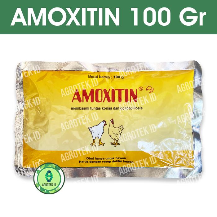 Jual AMOXITIN 100 gram Obat Pernapasan Unggas Pilek Sulit Bernafas ...