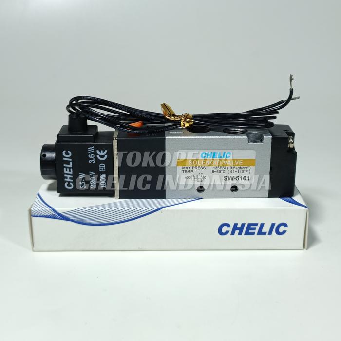 Jual SOLENOID VALVE SINGLE 5/2 ORIGINAL CHELIC SW-5101 (135psi) - 220VAC - Kota Surabaya ...