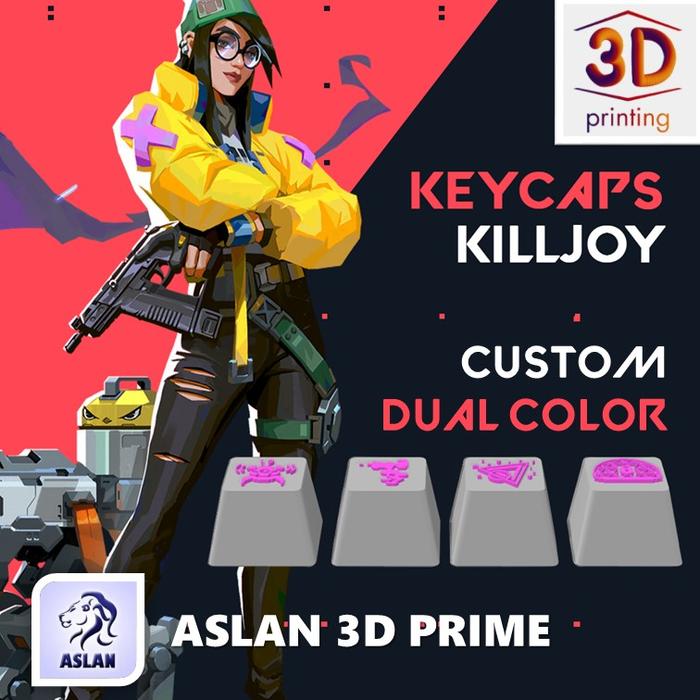 Jual KILLJOY VALORANT AGENT 4 SKILLS ABILITIES KEYCAPS KEYCAP SET 3D Print - Kota Surabaya ...