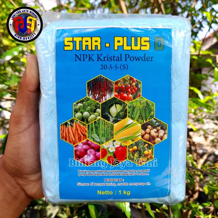 Jual STAR PLUS DAUN 1 KG/ PUPUK NPK DAUN KRISTAL POWDER 20-7-7 (S) NPK ...