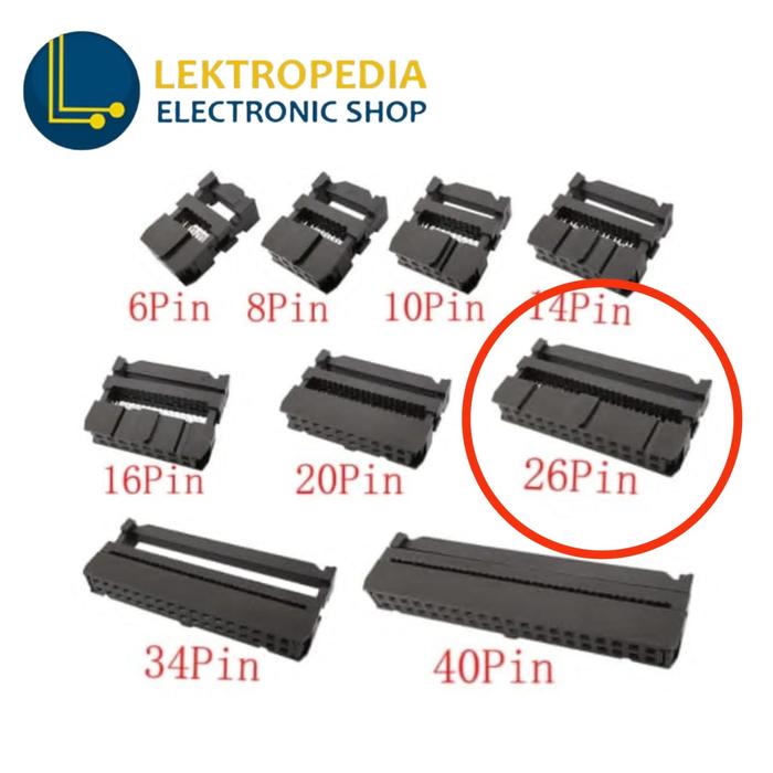 Jual Socket IDC 26pin Female Header 2x13 26 pin Soket ISP connector FC3 ...