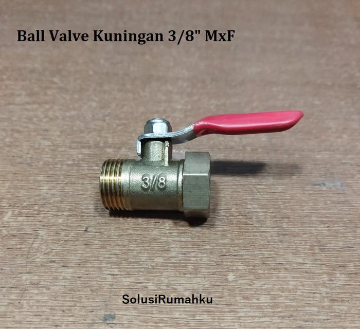 Jual [ JKU ] Ball Valve Kuningan 3/8" MXF DRAT LUAR X DALAM / Stop Kran ...