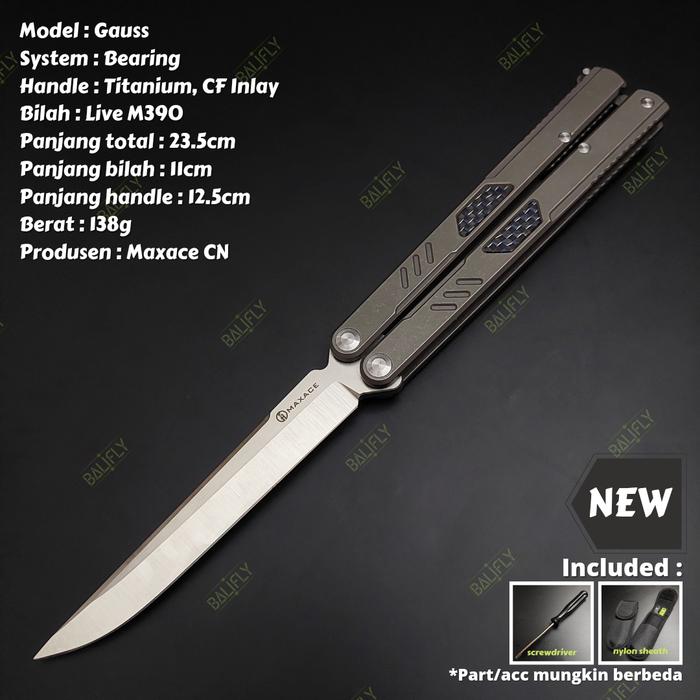 Jual Balisong Butterfly Knife Maxace Gauss - Kab. Banyumas - BALIFLY ...