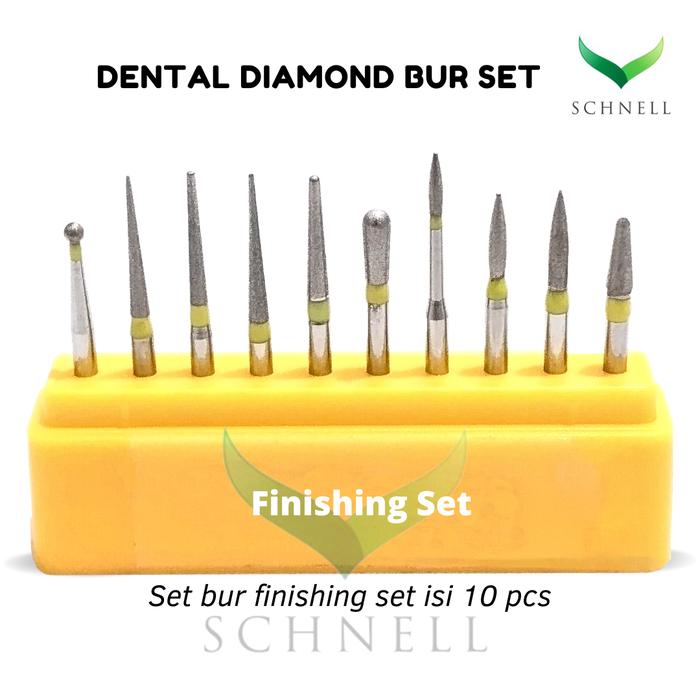 Promo Dental Diamond Bur Set Highspeed/Bur Gigi/ Bur Dental Set isi 10 ...