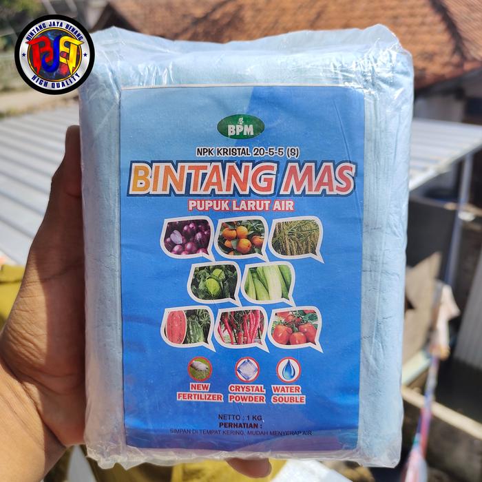 Jual BINTANG MAS DAUN/ PUPUK NPK DAUN KRISTAL POWDER 20-5-5(S) 1 KG ...