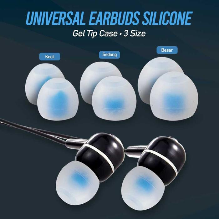 Jual Replacement Buds TWS Earbuds Silicone Gel Tip 3 Pair Size ...
