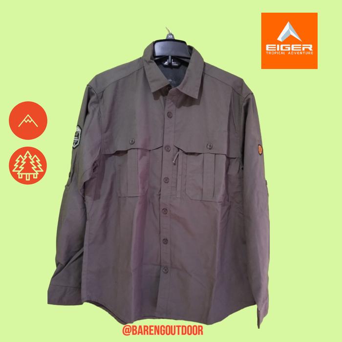 Jual Kemeja Outdoor Lengan Panjang Pria Eiger Black Borneo Series - Kab. Sleman - Bareng Outdoor ...