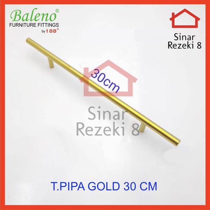 Jual Tarikan Laci Pipa 30 cm GOLD Handle Pintu Minimalis Lemari Emas ...