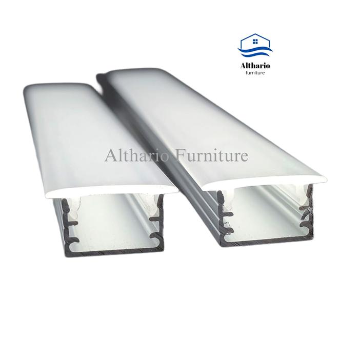 Jual Cover LED Strip/Housing Lampu/Rumah lampu LED kap alumunium 100cm ...