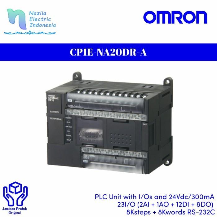Jual Omron PLC CP1E-NA20DR-A / CP1ENA20DRA / NA20DRA 2AI 1AO 12 DI 8 DO - Kota Surabaya - Nazila ...