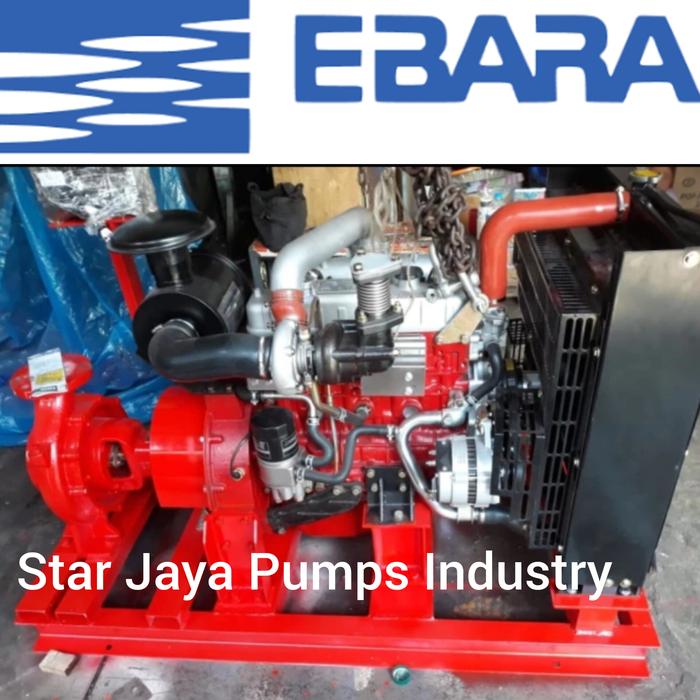 Jual Diesel Fire Pump Ebara 100x80 FSJ (GP) couple Engine Isuzu 4JB1T ...