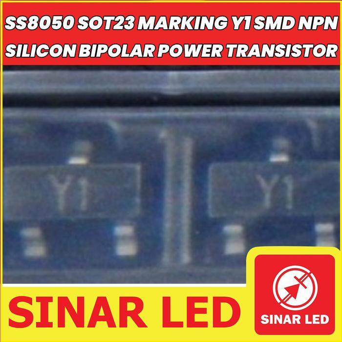 Jual SS8050 SOT23 Marking Y1 SMD NPN SILICON BIPOLAR POWER TRANSISTOR ...
