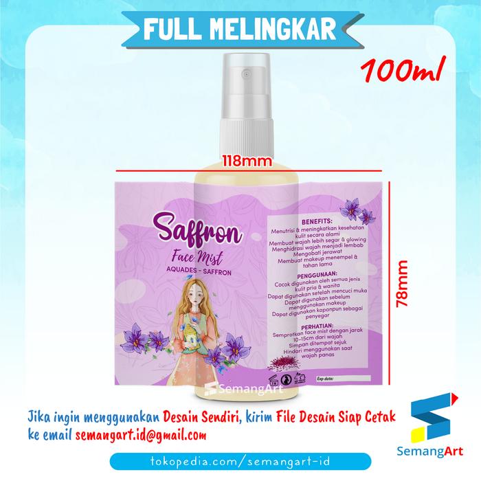 Jual Sticker Label Botol Spray / Fliptop / Pump Anti Air & UV Cetak ...