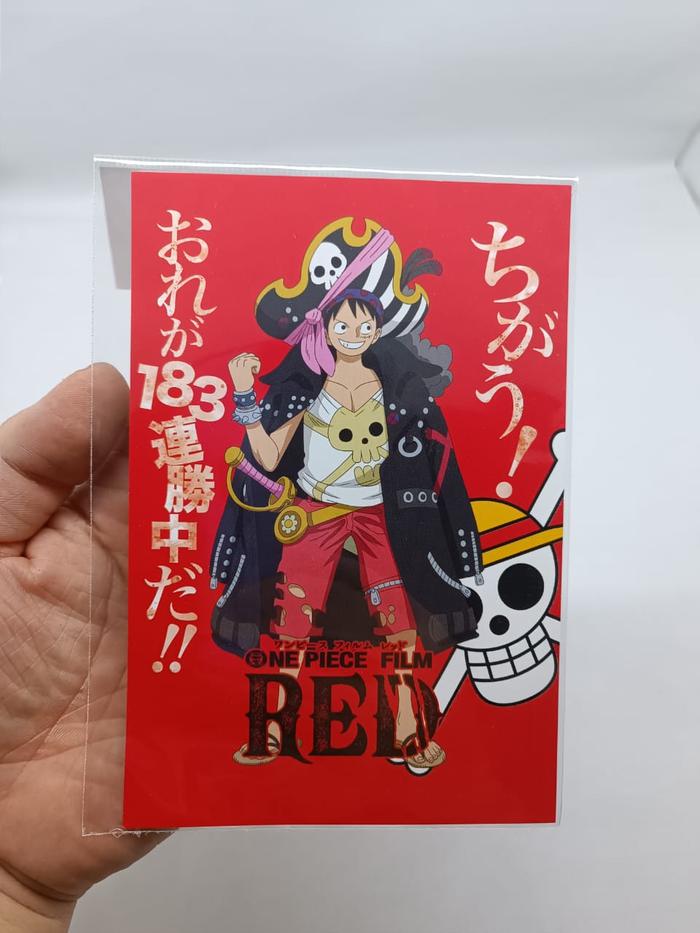 Jual One Piece Film Red Monkey D Luffy Postcard Japan Original Kartu ...